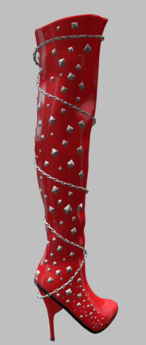 Second Life Marketplace - Boots with Stocking,Chain & Diamonds red ...