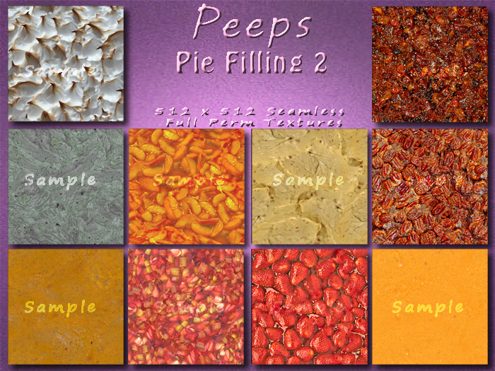 Second Life Marketplace - Peeps Textures Pie Filling 2