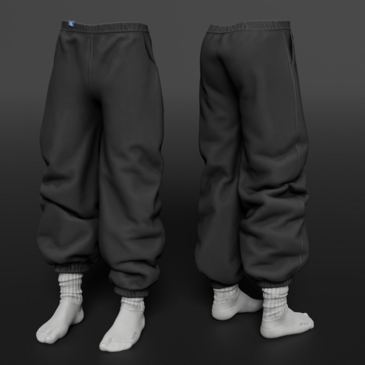 Second Life Marketplace - ardor - loose sweats (black)