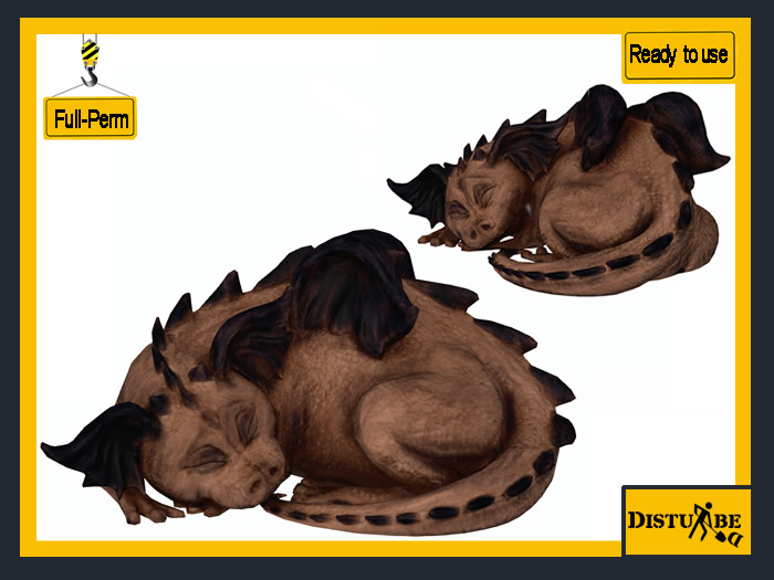 Second Life Marketplace - ::DisturbeD:: Sleeping Baby Dragon Statue ...