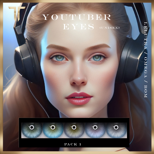 Second Life Marketplace - Tville - Youtuber Eyes PACK1 for Lelutka EVO ...