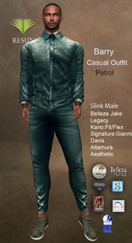 Second Life Marketplace - Res_Barry Outfit Petrol
