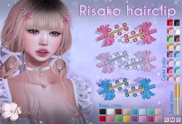 Second Life Marketplace - [^.^Ayashi^.^] Risako hairclips
