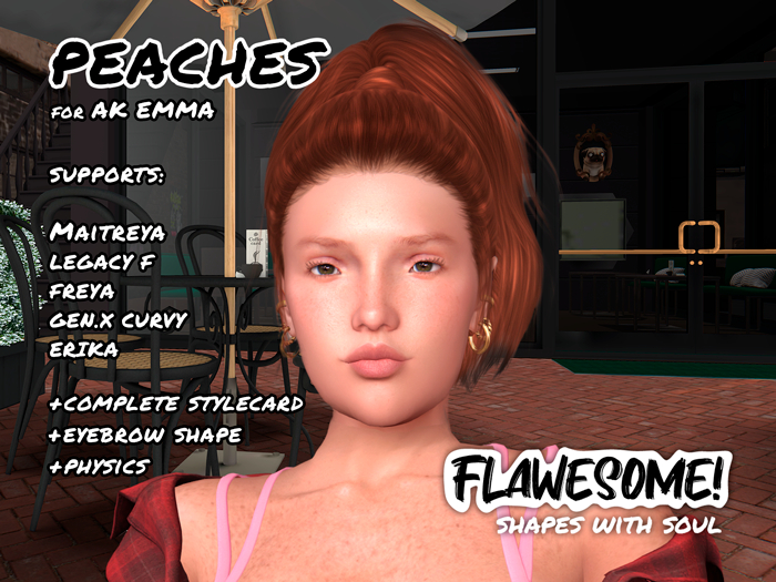 Second Life Marketplace - Peaches shape [AK Emma + Legacy M, Maitreya ...