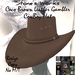 Second Life Marketplace - Coco Brown Leather Gambler CB Hat Stone's Works