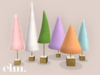 Second Life Marketplace - Elm. Whimsy Felt Trees [Pastel] Pack