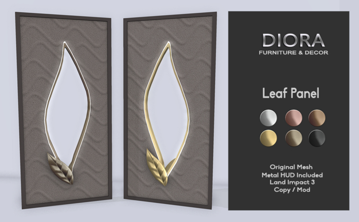 Second Life Marketplace - DIORA Leaf Panel Brown
