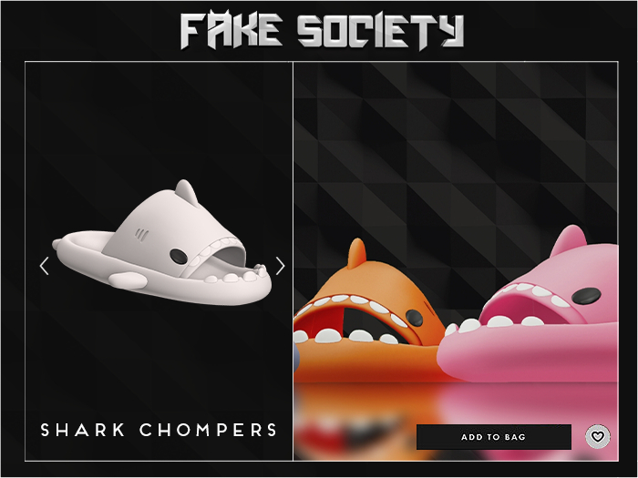 Second Life Marketplace - Fake Society x Shark Chompers / White