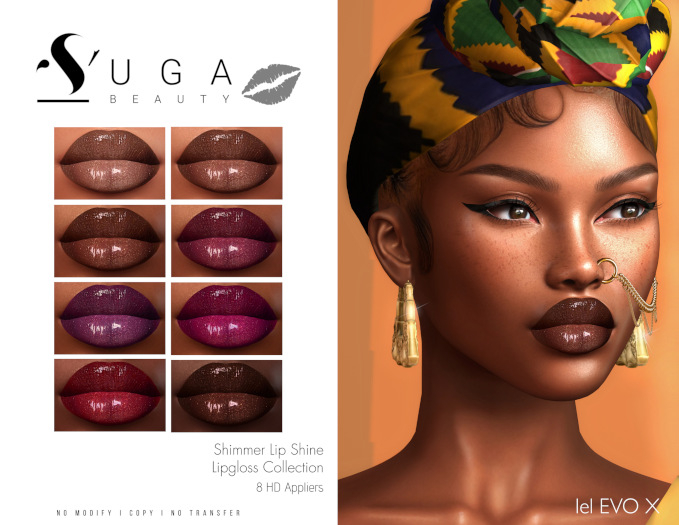 Second Life Marketplace - [SUGABEAUTY] Shimmer Lip Shine Lipgloss ...