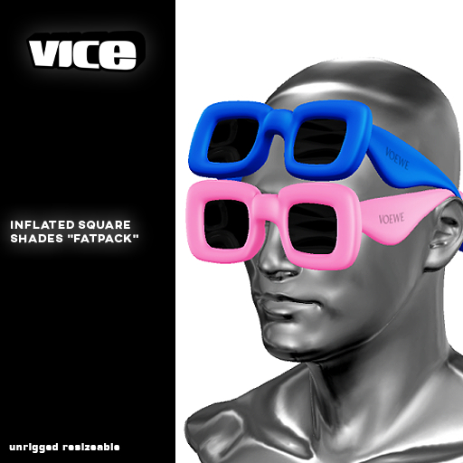 Second Life Marketplace - VICE. Inflated Square Shades "FATPACK"