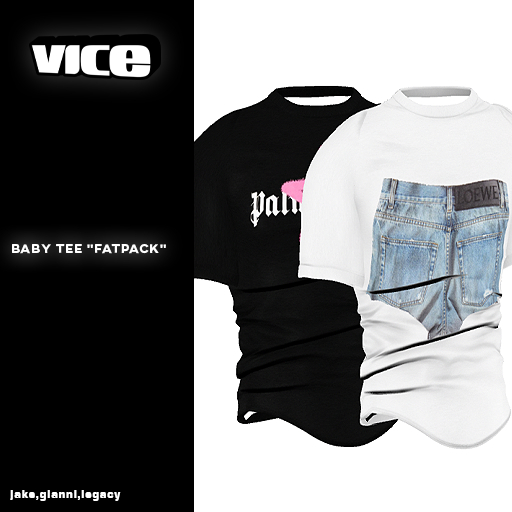 Second Life Marketplace - VICE. Baby Tee "FATPACK"