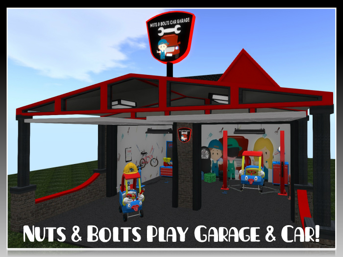 Second Life Marketplace - Nuts & Bolts Play Garage & Car!