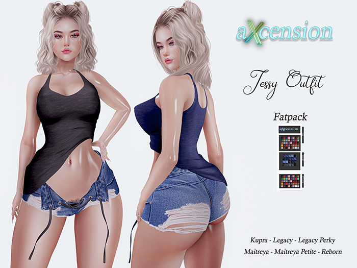 Second Life Marketplace Ax Jessy Outfit Fatpack