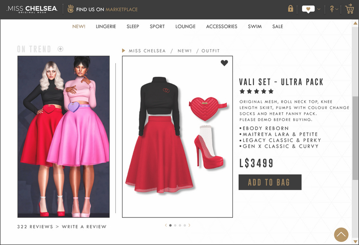 Second Life Marketplace - .miss chelsea. Vali Set - Ultra Pack