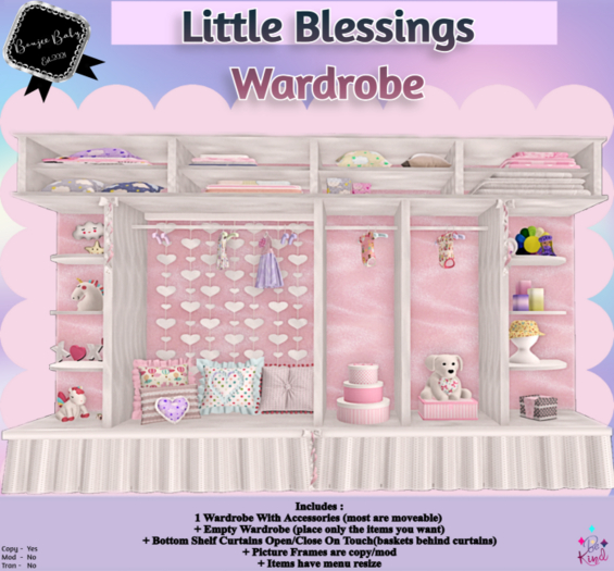 Second Life Marketplace - {Boujee Baby}Little Blessings Mesh Wardrobe ...