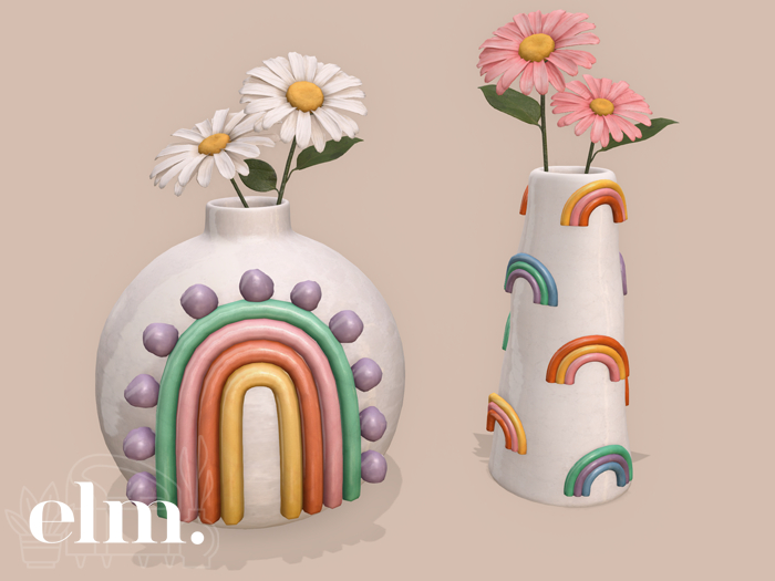 Second Life Marketplace - Elm. Piper Flower Vase [Pack #1]