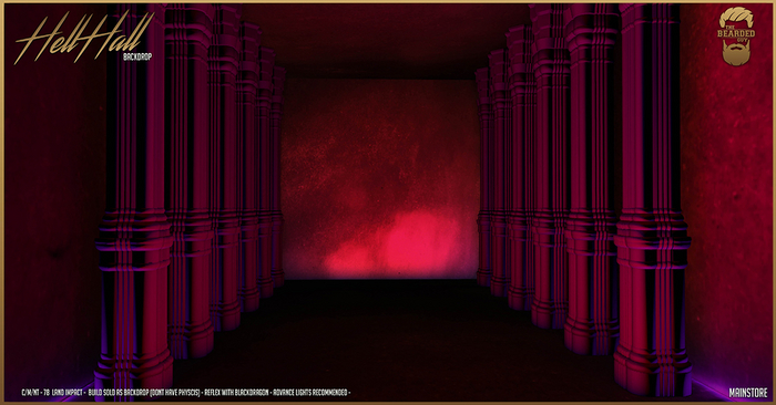 Second Life Marketplace - Hell Hall Backdrop - The Bearded Guy