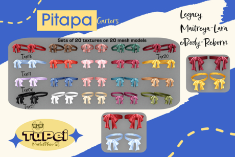 Second Life Marketplace - TuPei Pitapa Garters - Set of 20 for Legacy
