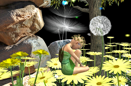 Second Life Marketplace - Animated Dandelion Daisy Fairies Garden