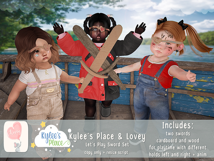 Second Life Marketplace - Kylee's Place & Lovey Collab: Let's Play Sword Set