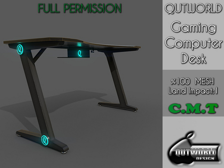 Second Life Marketplace - .::QUTWORLD Gaming Computer Desk::.FP