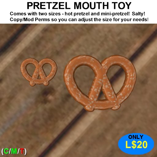 Second Life Marketplace Pretzel Mouth Toy Boxed