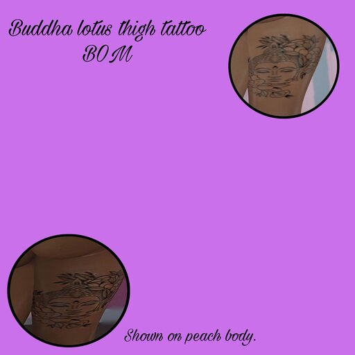 Second Life Marketplace - Buddha Lotus Thigh Tattoo Second Life Marketplace - Buddha Lotus Thigh Tattoo