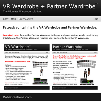 Second Life Marketplace - VR Wardrobe + Partner Wardrobe