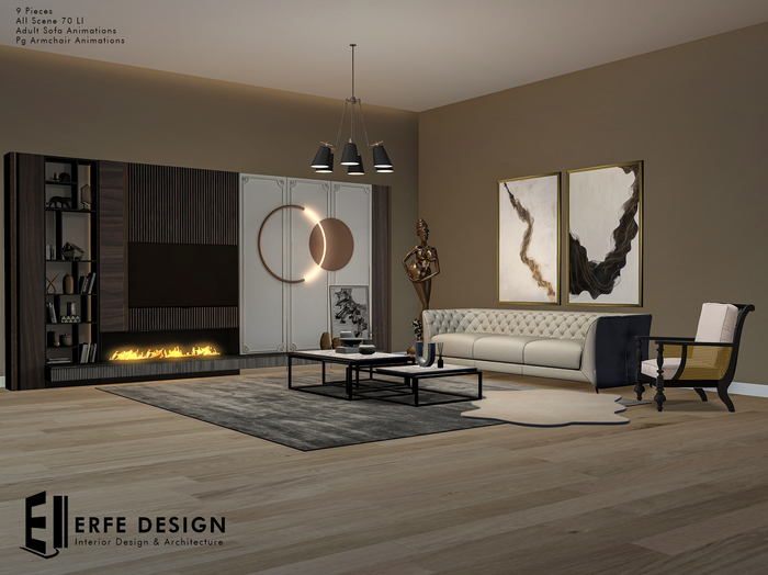 Second Life Marketplace - Sakura Living Room Set 70 LI [Erfe Design] PACK