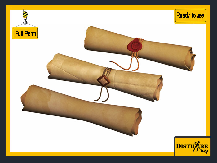 Second Life Marketplace - ::DisturbeD:: Medieval Scrolls - FULL PERM MESH