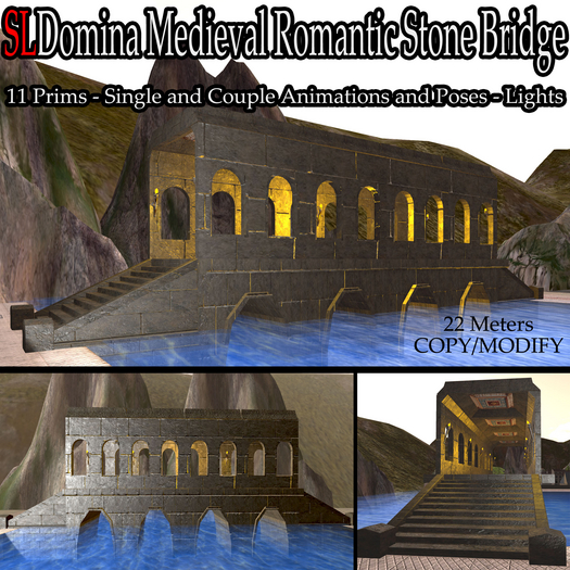 Second Life Marketplace - Animated Landscape - SLDomina Medieval Stone ...