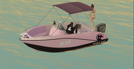 Second Life Marketplace - W:B:P :Blue Marlin Pink Speed Buff Boat ...
