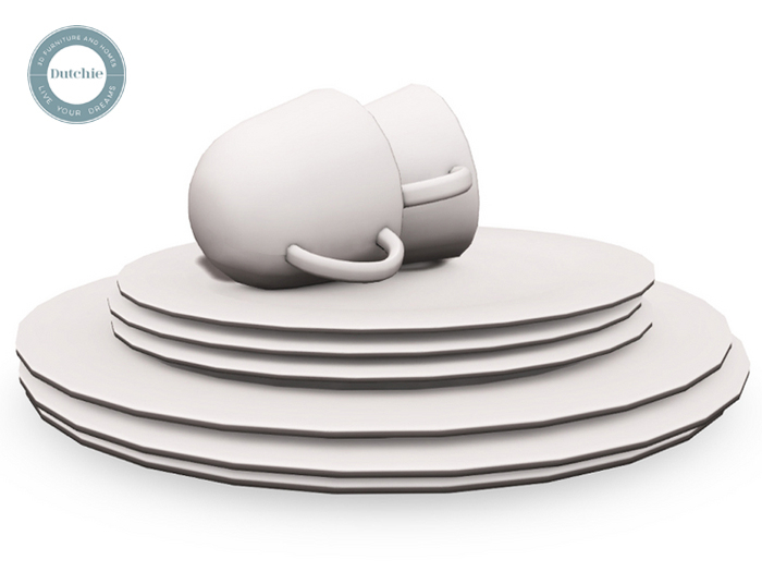 Second Life Marketplace - Stacked Plates with Cups