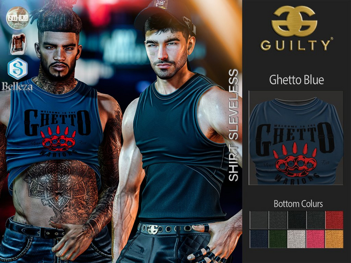 Second Life Marketplace - Guilty 117 Axel Shirt-09 Ghetto Blue