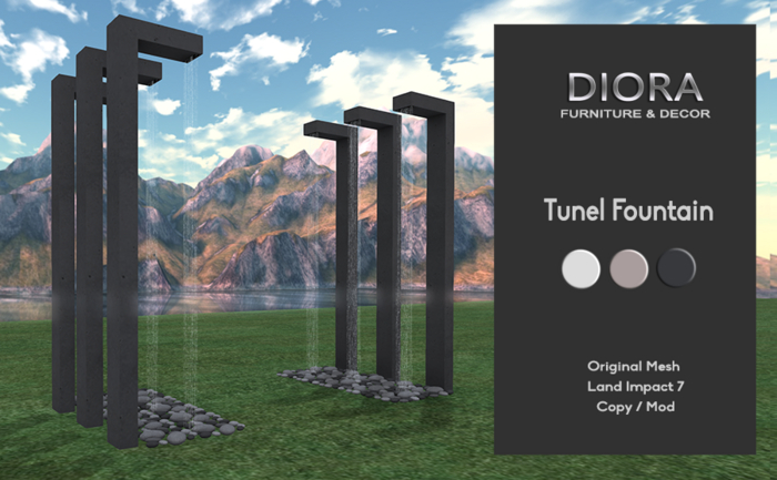 Second Life Marketplace - DIORA Tunel Fountain FullPack