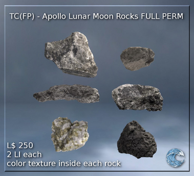 Second Life Marketplace - Apollo Lunar Rocks FULL PERM