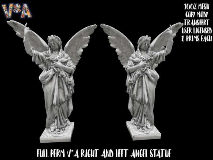 Second Life Marketplace - FULL PERM V*A RIGHT AND LEFT ANGEL STATUE