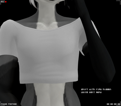 Second Life Marketplace - Found Footage - Loose Crop Tee (Reborn+Anatomy)