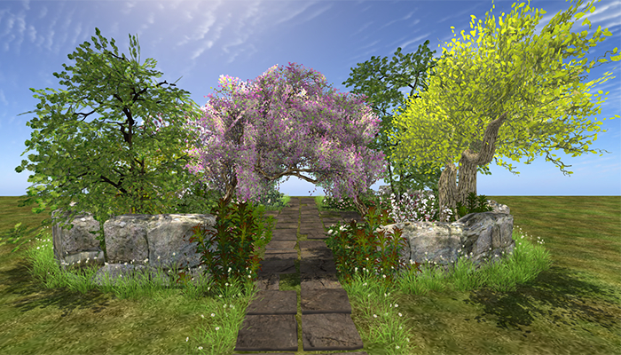 Second Life Marketplace - Jad Garden - Secret walled garden with roses