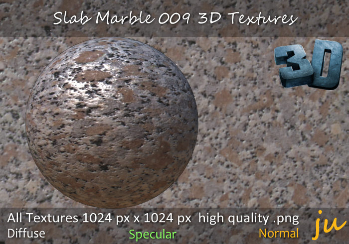 Second Life Marketplace - JU Slab Marble 009-B 3D Textures Full Perm