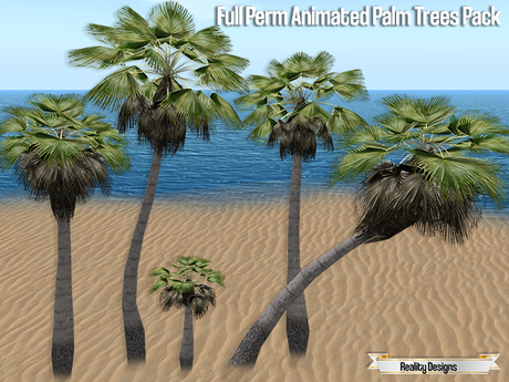 Second Life Marketplace - Full Perm Realistic Animated Palm Trees Pack