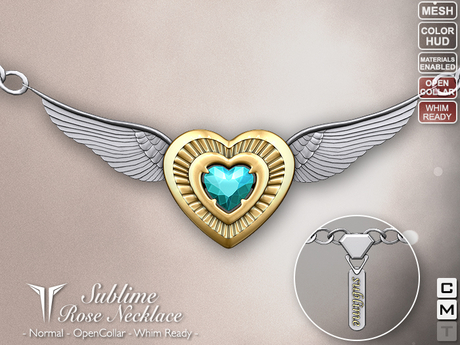 Second Life Marketplace - **RE** Sublime Heart Necklace RLV ...