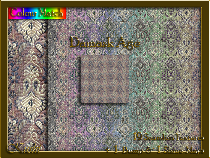 Second Life Marketplace - Damask Age Seamless Texture Pack