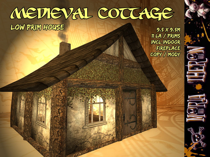Second Life Marketplace - [ Moria'Theron ] LOW PRIM - Medieval Cottage ...
