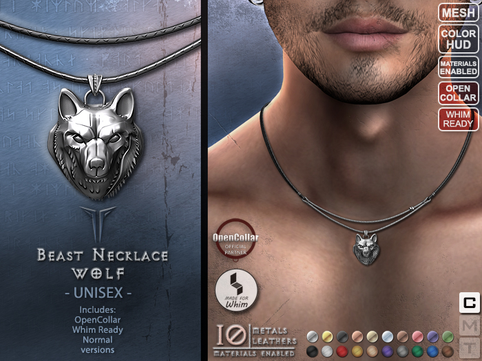 Second Life Marketplace - **RE** Beast Necklace Wolf RLV - OpenCollar ...