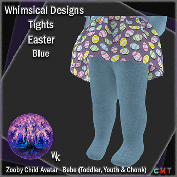 Second Life Marketplace - WD Kids Tights Easter Blue