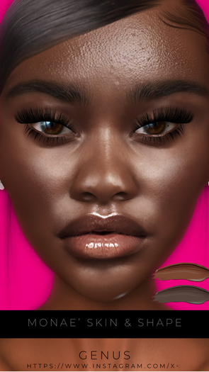 Second Life Marketplace - PrettyTingz- Monae' Genus Skin Gift