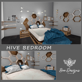 Second Life Marketplace - 10 Bee Designs - Hive Bedroom