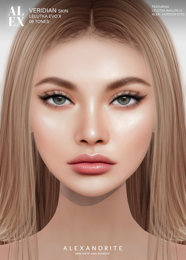 Second Life Marketplace - ALEXANDRITE - Veridian Skin (Evo X) ROSE KISS