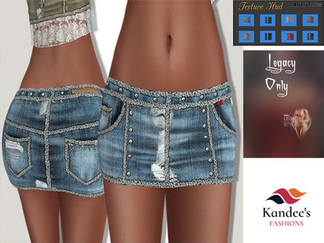 Second Life Marketplace - Legacy Only Denim Skirt + Hud v2